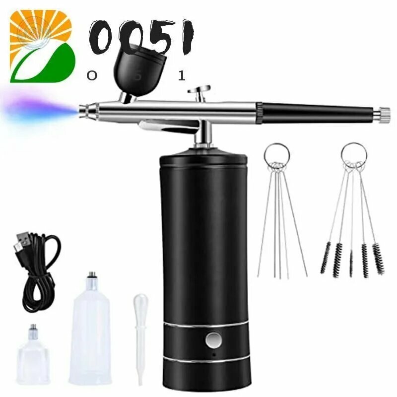 Электрический краскопульт аэрограф с компрессором для художественной росписи украшения тортов макияжа моделей ногтей универсальный набор