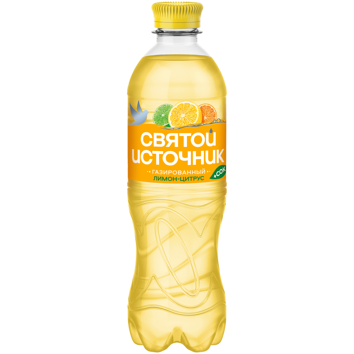 Вода питьевая Святой Источник Цитрус газированная 0,5 л ПЭТ