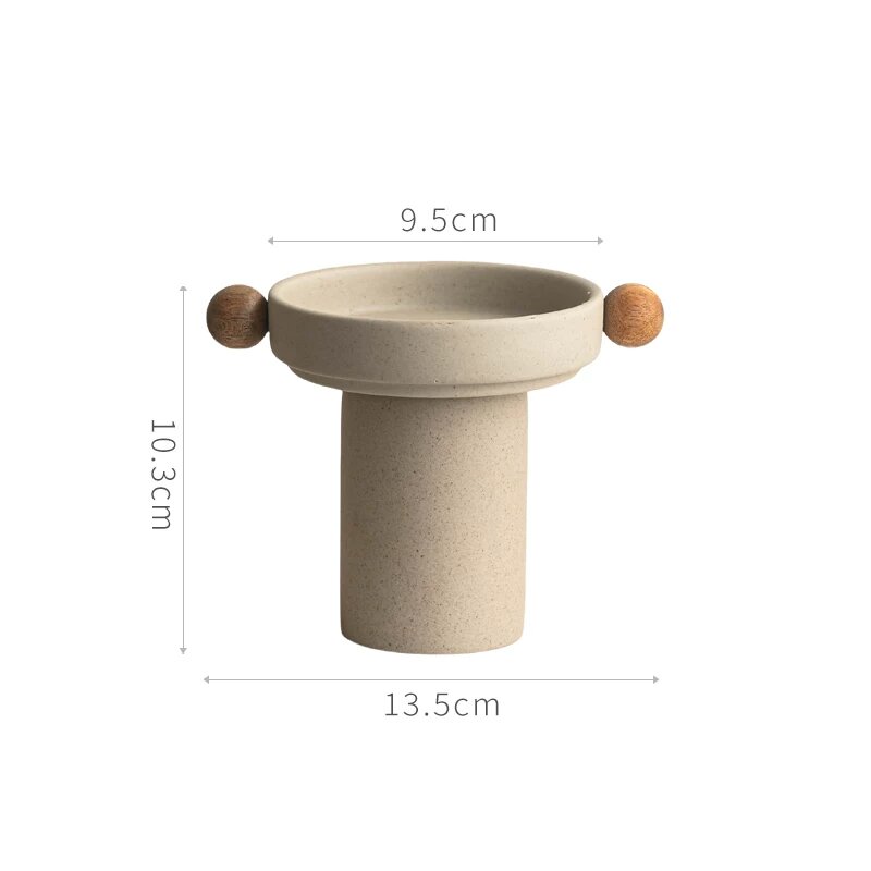 Простой ретро-подсвечник из керамики, подставка для ароматических свечей, высокий основание, создающий атмосферу легкой