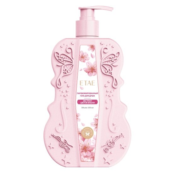 Парфюмированный гель для душа Etae с экстрактом цветов вишни, 500 мл