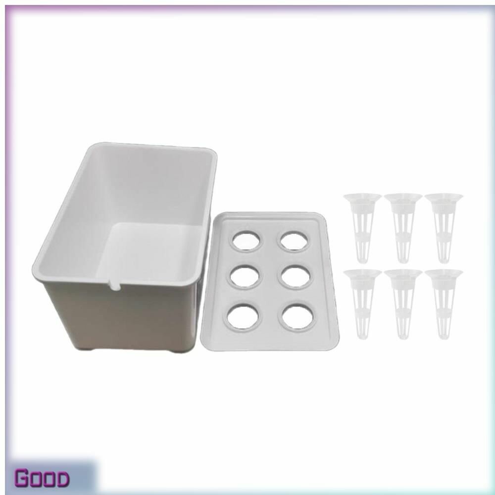 Эксклюзивный комплект гидропонной системы для домашнего сада, 6 посадочных корзин, беспочвенное выращивание зелени