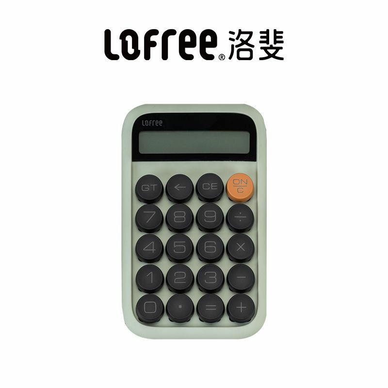 Ретро-калькулятор Lofree 1970-х годов, милый и портативный для бухгалтерского учета и офисного использования, популярная механическая клавиатура с зелеными переключателями.