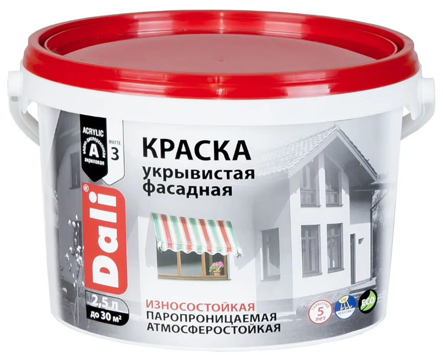 Дали краска фасадная (2,5л) белая