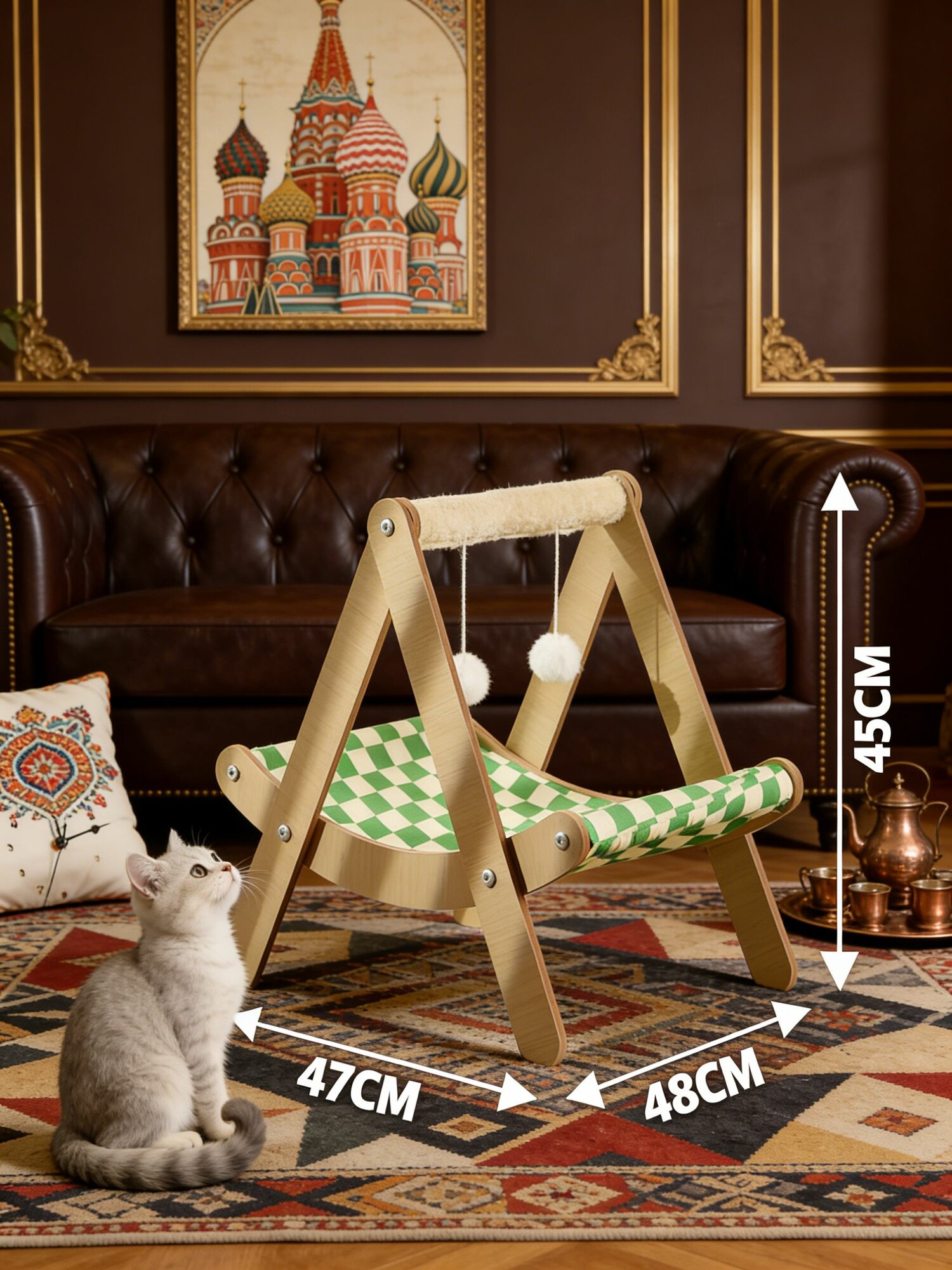 Летний гамак для кошек подвесная лежанка для балкона или окна