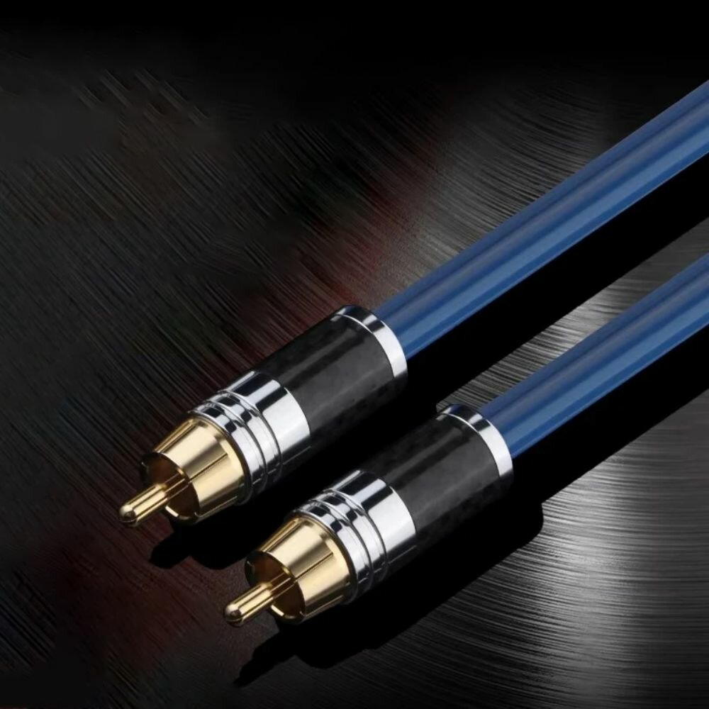 Коаксиальный кабель HIFI 7N OCC "папа-папа" 75 Ом премиум-класса SPDIF RCA для CD, DVD, цифрового телевидения