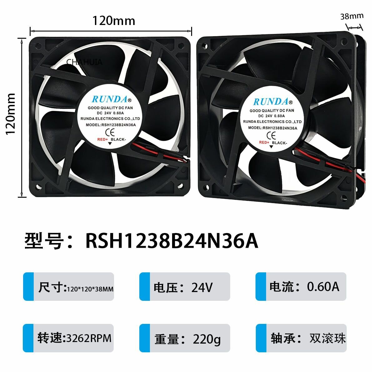 Новый RUNDA 24V 5см 6см 8см 9см 12см 5015 6025 8038 9025 12038 Вентилятор охлаждения