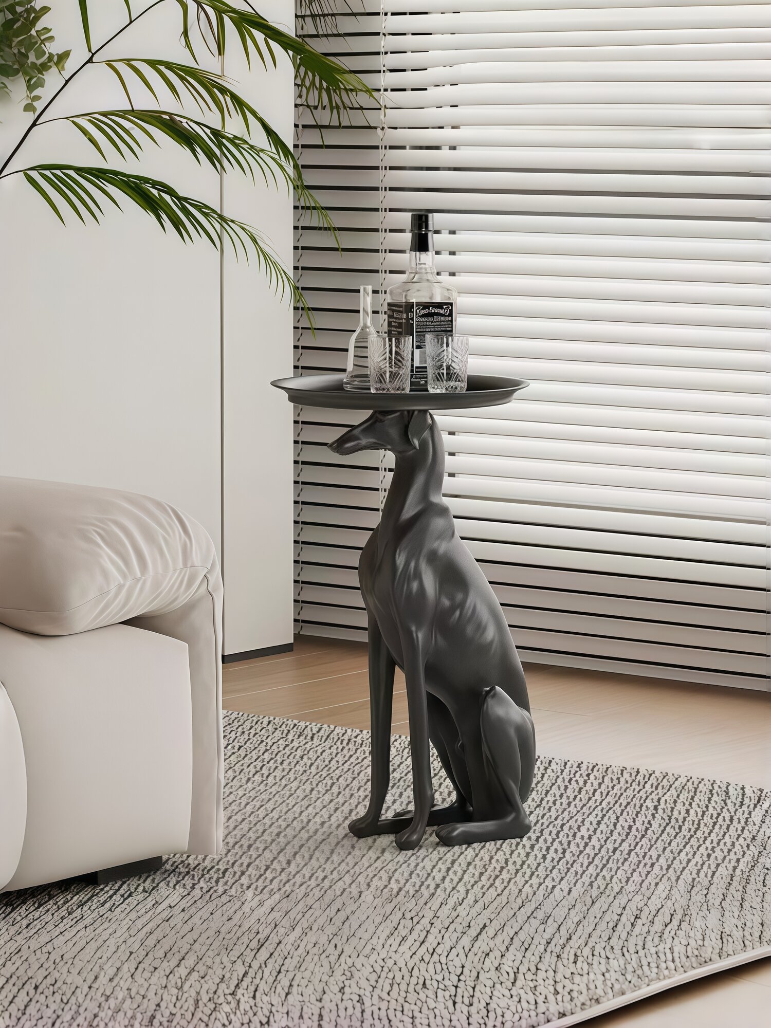 Кофейный столик "Статуя Собаки", офисный, акриловый, 16х40х54 см