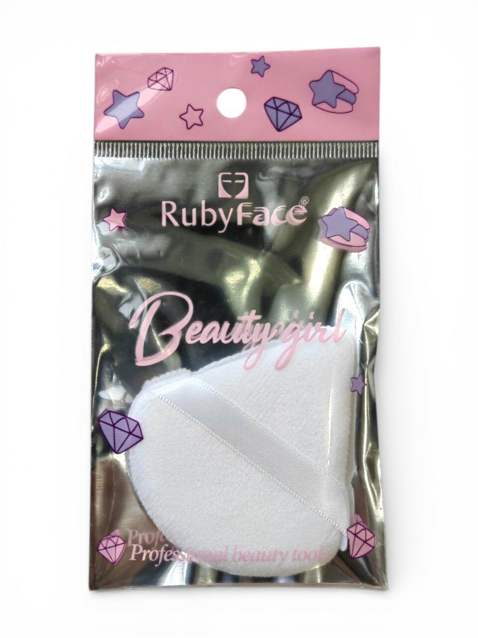 Белый треугольный спонж для нанесения пудры, Ruby Face