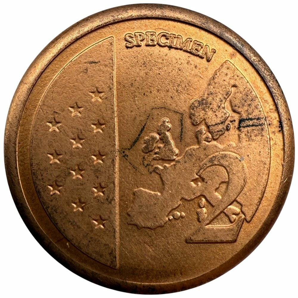 Мальта 2 евроцента 2005 г. Specimen (Проба) — фото 1