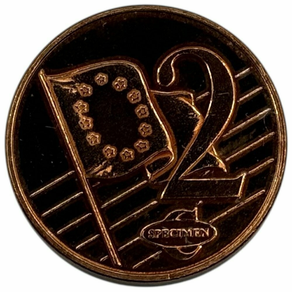 Польша 2 евроцента 2003 г. Specimen (Проба) — фото 1