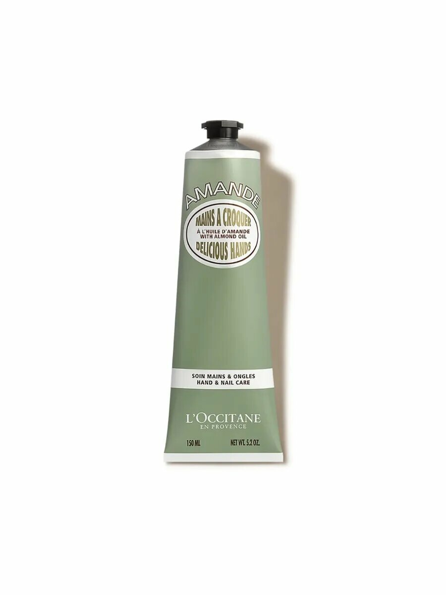 L'Occitane Almond Delicious Hands Hand and Nail Care - Крем для рук с миндальным молочком и протеинами, 150 мл.