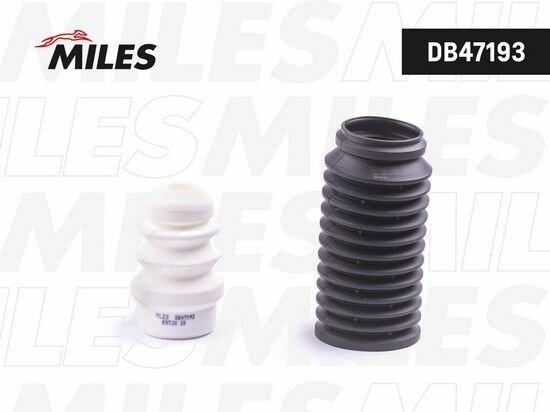 Комплект пылезащитный амортизатора переднего MILES DB47193 Audi A4, A6, A8, Skoda Superb I, Vw Passat B5 94-08, отбойник и пыльник на 1 сторону