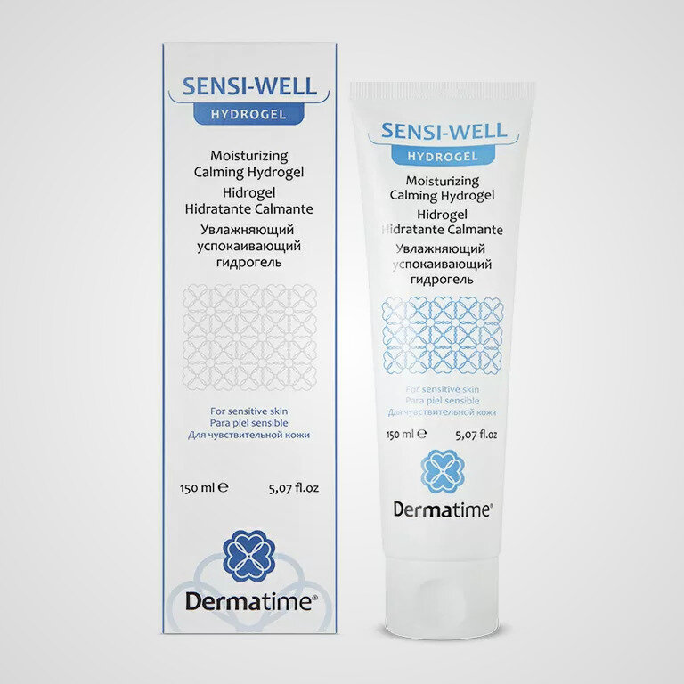 Увлажняющий успокаивающий гидрогель для чувствительной кожи 150 мл DERMATIME SENSI-WELL Moisturizing Calming Hydrogel Гель 150 мл