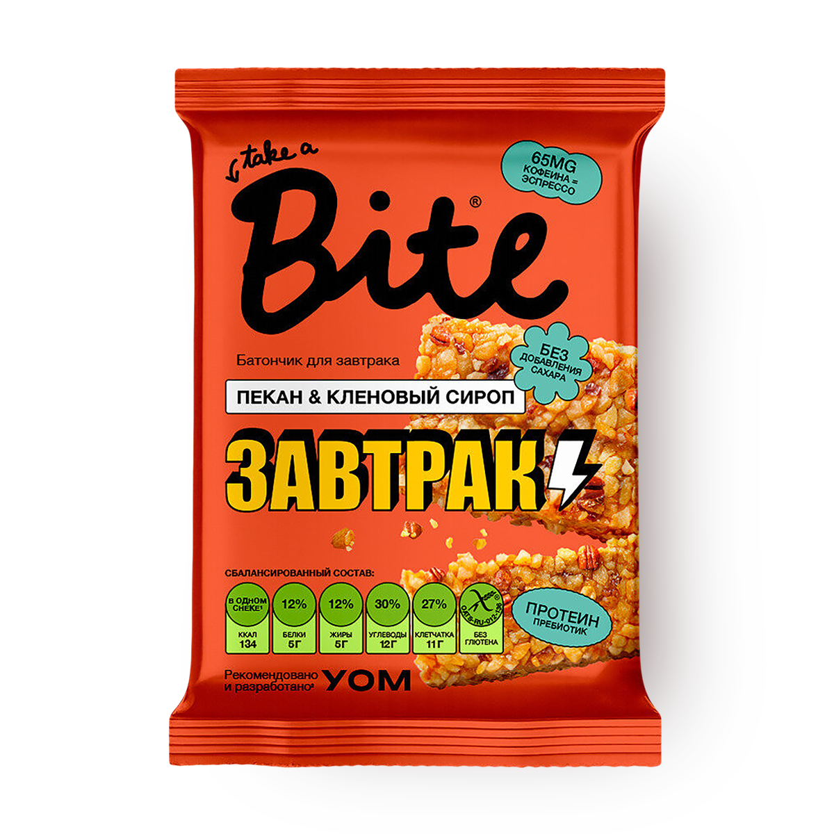 Батончик злаково-ореховый Take a Bite Для завтрака пекан-кленовый сироп