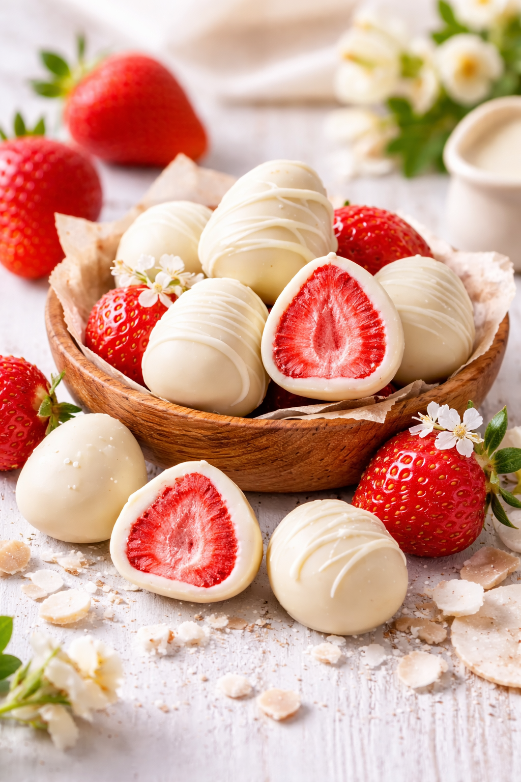 Клубника в белом шоколаде 250 гр