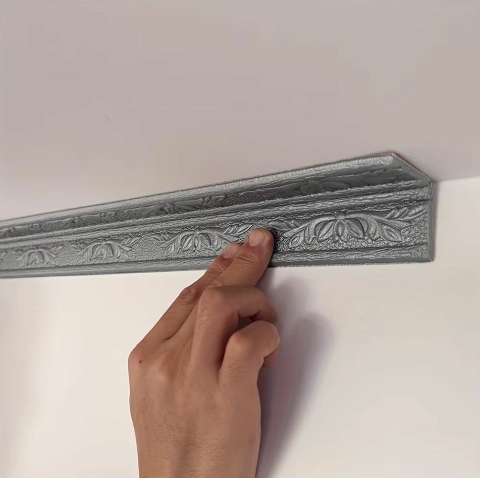 Серый/230cm*8cm Самоклеящиеся наклейки на пояс и плинтусы.