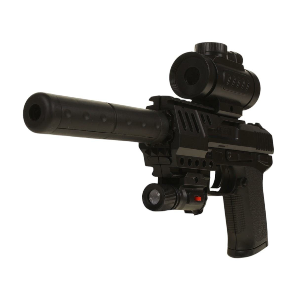 Игрушечный детский пистолет 33 см с аксессуарами, безопасный пластик