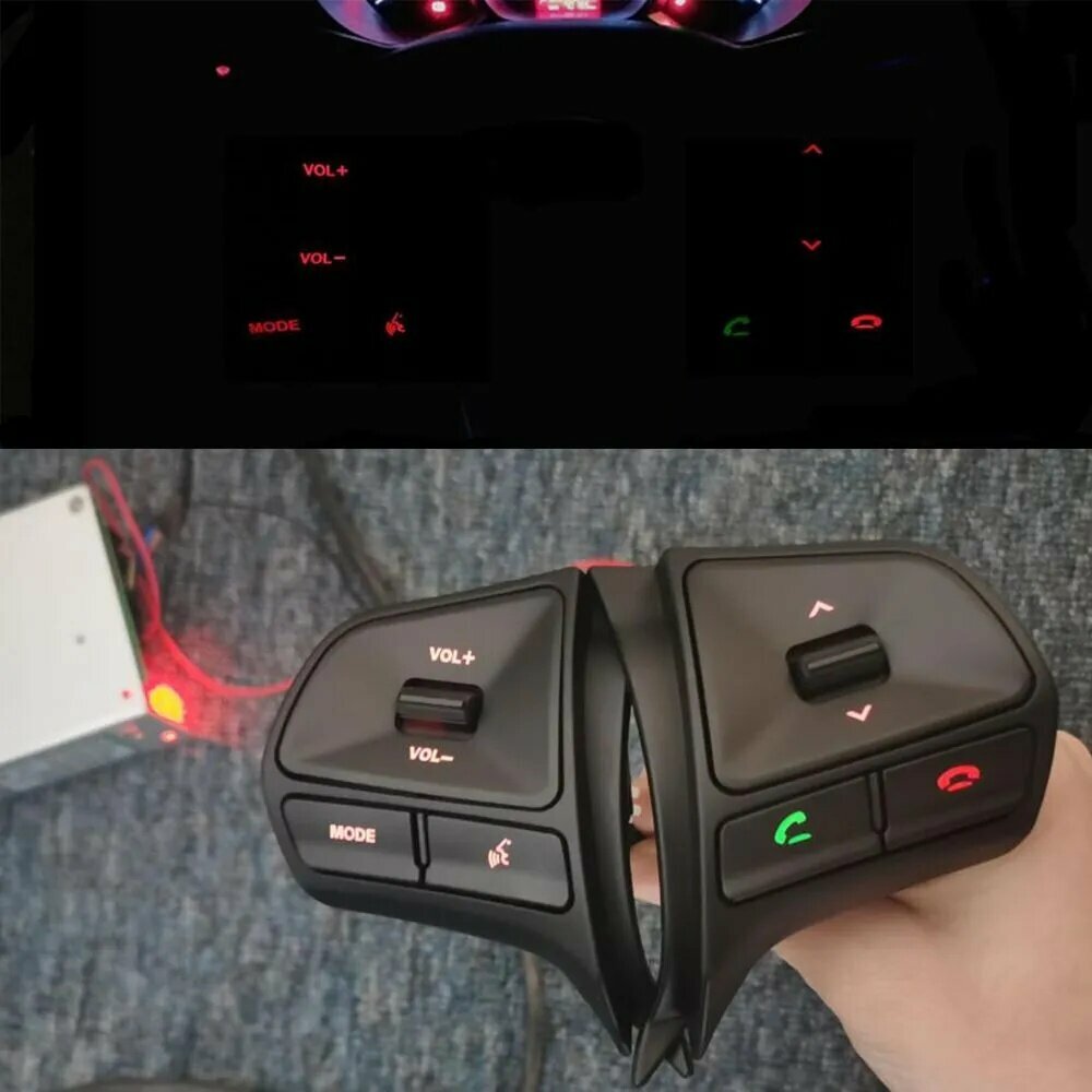 Кнопки на руль для Kia Rio 3 11-15 г. в. (QB) дорестайл для мультимедиа Киа Рио 3 поколение