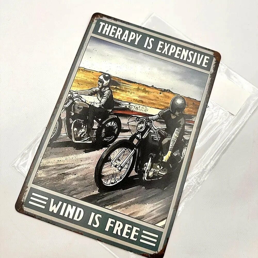 Табличка Мото металл интерьерная в гараж, в бар на стену 20х30см