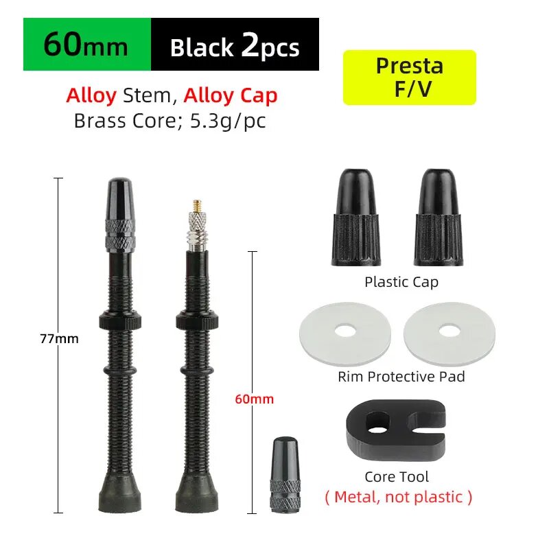 2 шт. Deemount 60 мм велосипедный бескамерный Presta/FV латунь/сплав стебель CNC Обработанные дорожные велосипедные ниппели MTB велосипедные аксессуары