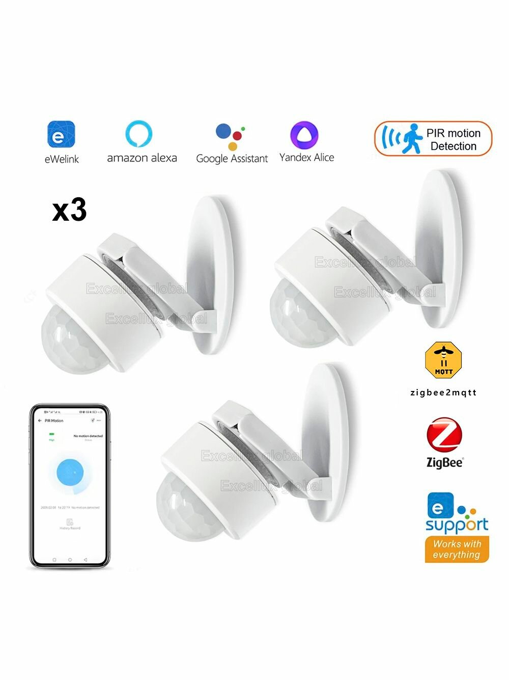 Умный Датчик движения Zigbee с Алисой, eWelink