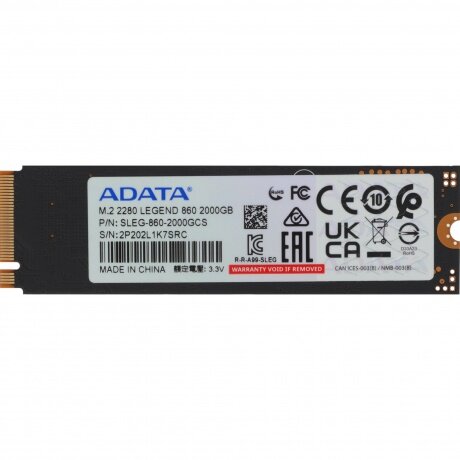 Накопитель SSD A-Data 2Tb Legend 860 (SLEG-860-2000GCS)
