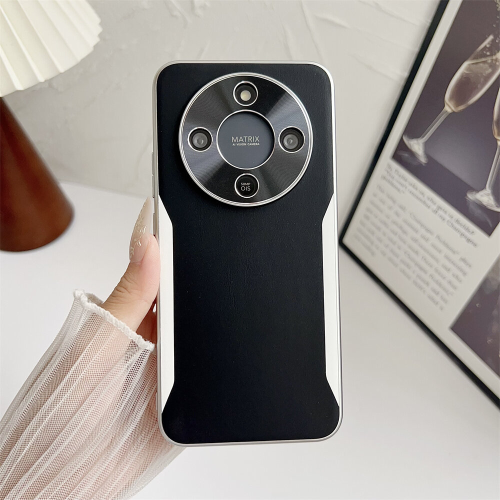 Чехол Для Honor X9d / Honor X70 / Хонор Х9d / Хонор икс70, soft touch, чехол-кардиомонитор, искусственная кожа, поликарбонат (PC), защита камеры, ударопрочный, усиленные углы, Honor, Honor X9d, Honor X70,