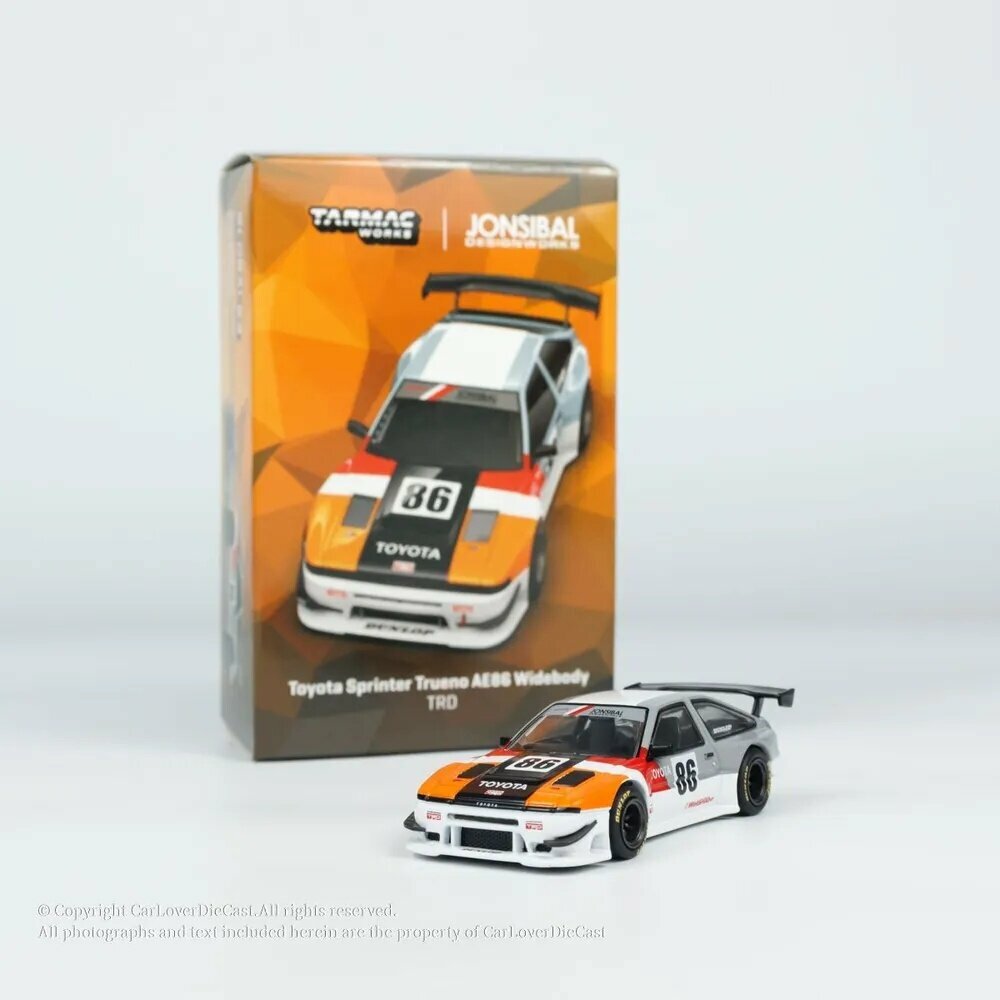 Машинка Tarmac Works TW 1/64 Toyota Sprinter Trueno AE86 Widebody TRD Die-cast Alloy Car Model Collection Display Gift