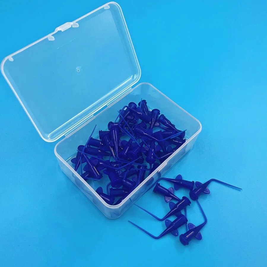 Одноразовые стоматологические иглы DFDG для корневых каналов 50pcs Blue