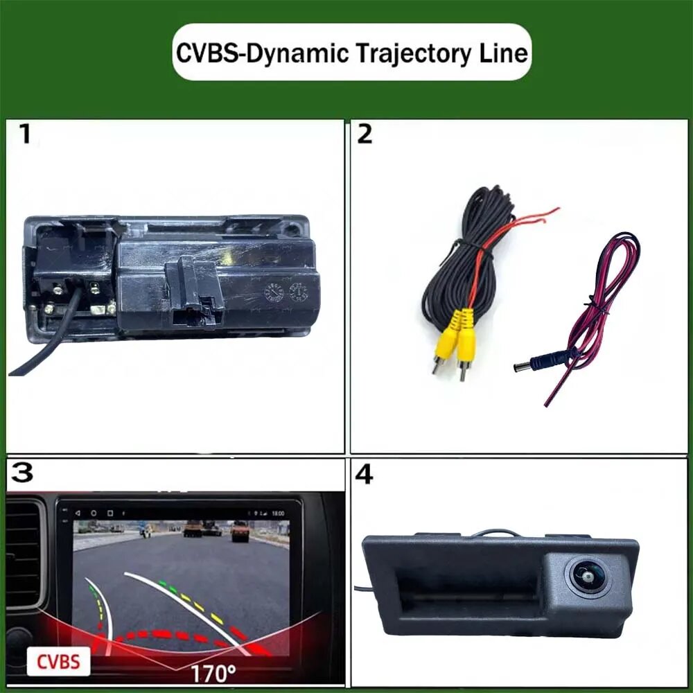 HD камера заднего вида для Audi A3 8V S3 8P MQB 2013 2014 2015 2016 2017 2018 02Dynamic trajectory