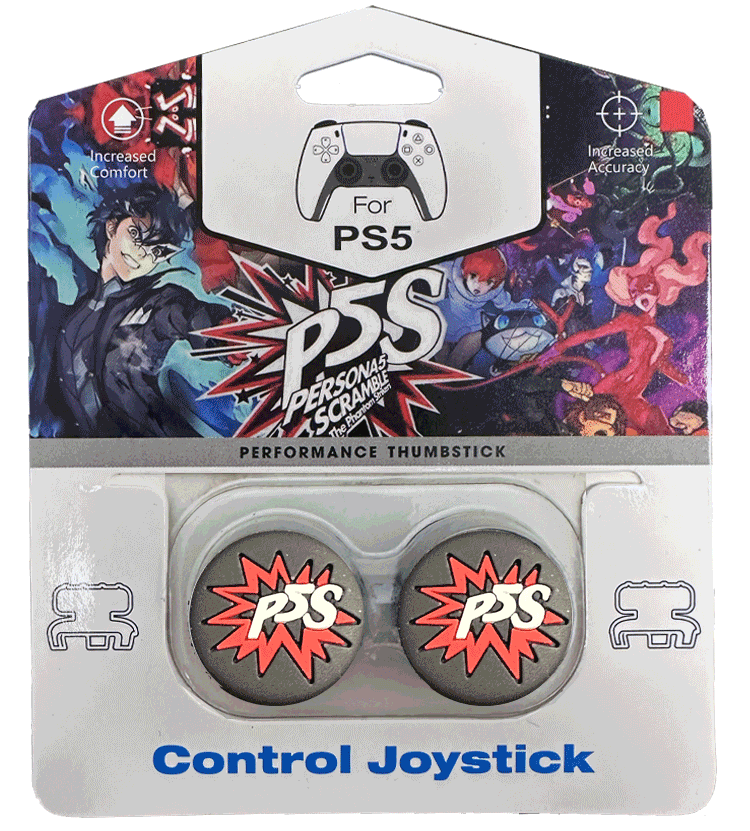 Силиконовые накладки + насадки на стики геймпада Sony PlayStation PS4/PS5 [Persona 5 Scramble][Black]