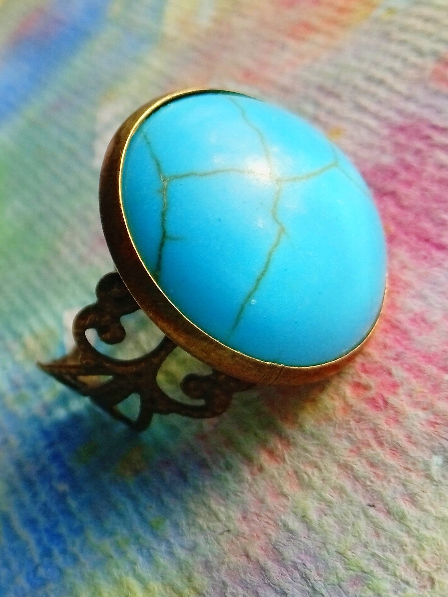 Кольцо, бирюза