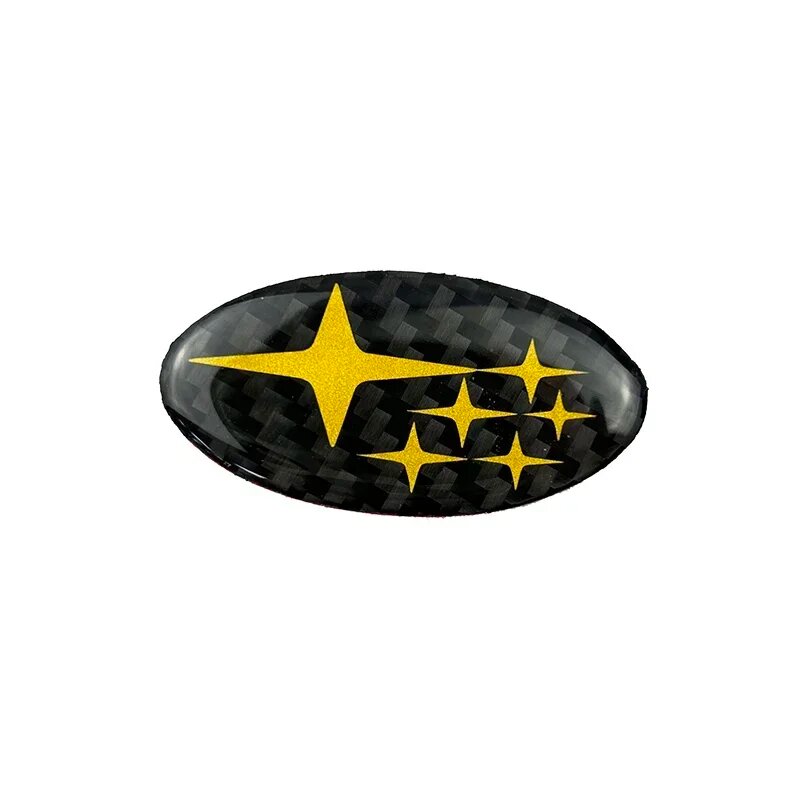 Углеродное волокно, эмблема на руль автомобиля, внутренняя наклейка для Subaru WRC WRX XV STI E