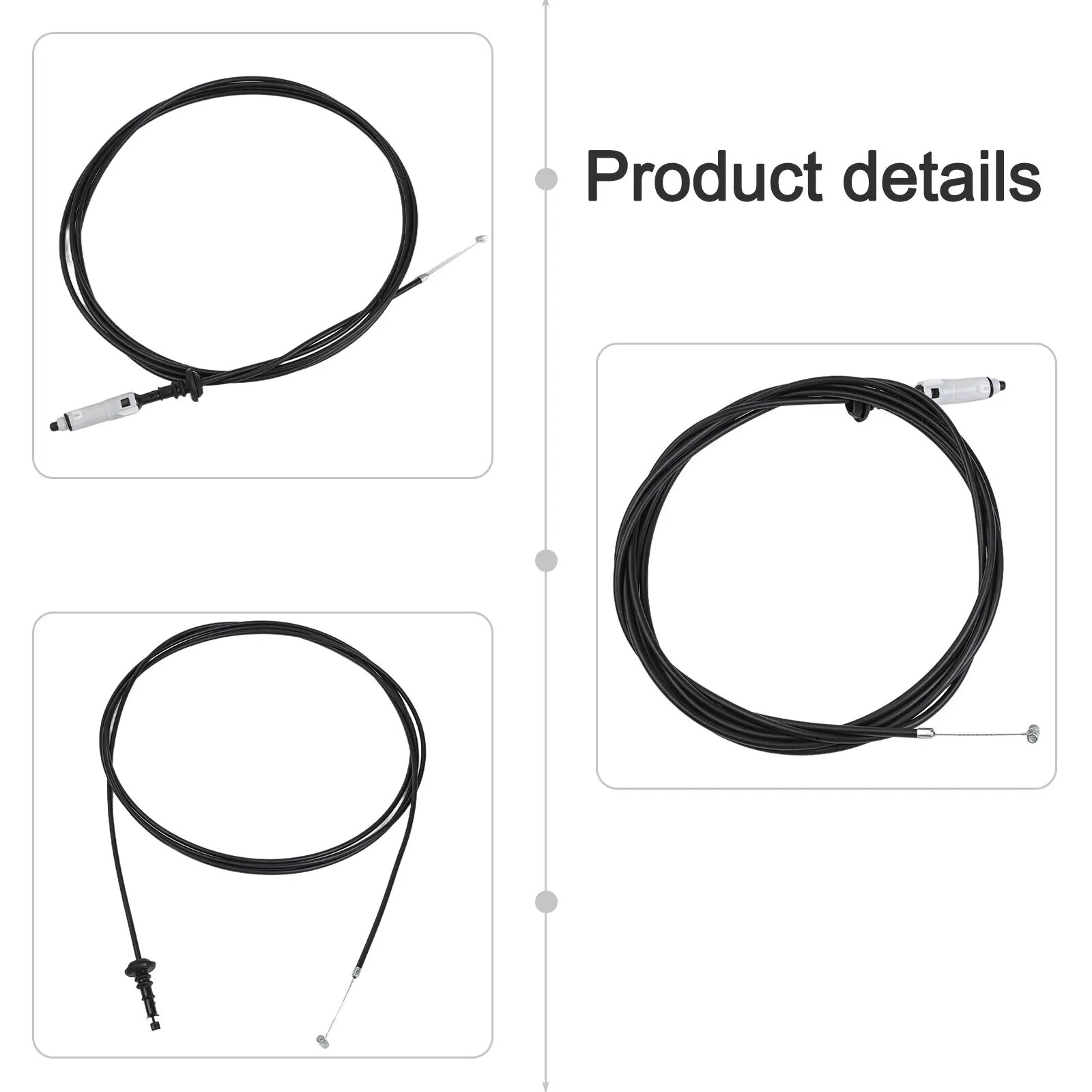 Трос крышки топливного бака, черный, ABS, для Toyota Hilux 2004-2015, 77035-0K130, трос крышки топливного бака, автомобильные аксессуары