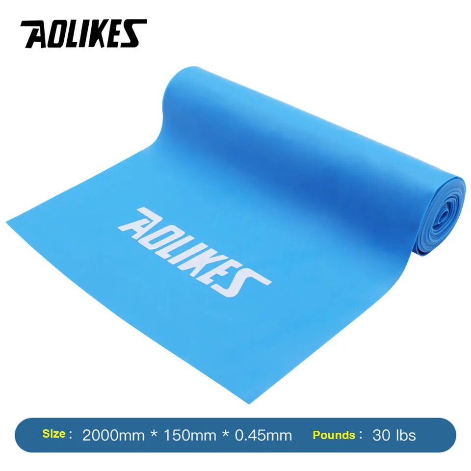 AOLIKES Синяя эластичная лента для йоги 200см