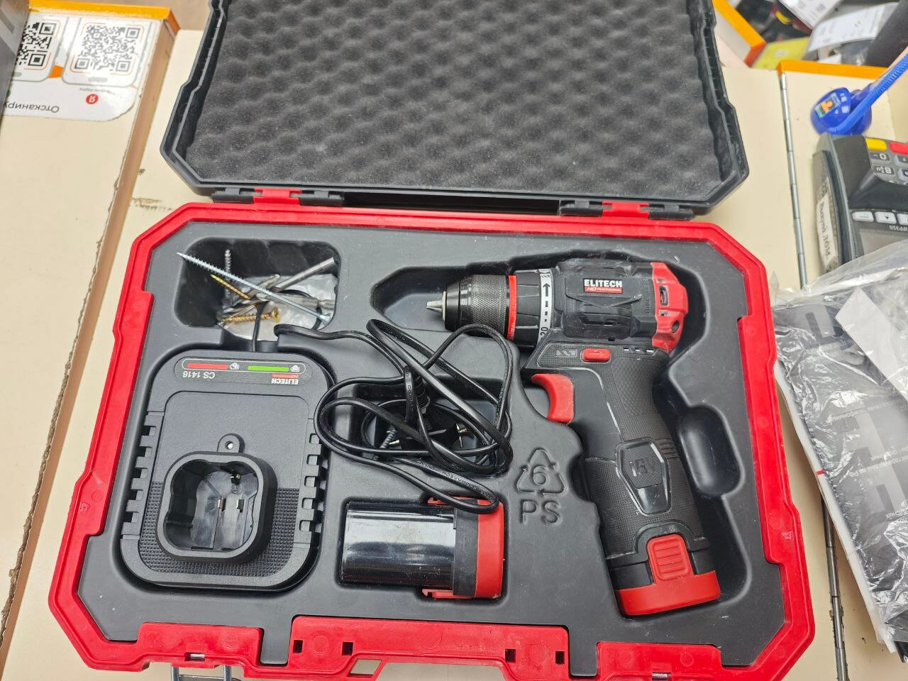 Дрель-шуруповерт аккумуляторная Elitech HD CD 16L2 (E2201.039.01)