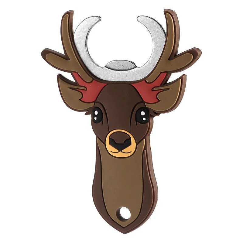 Магнитная открывалка для бутылок из нержавеющей стали Little deer head