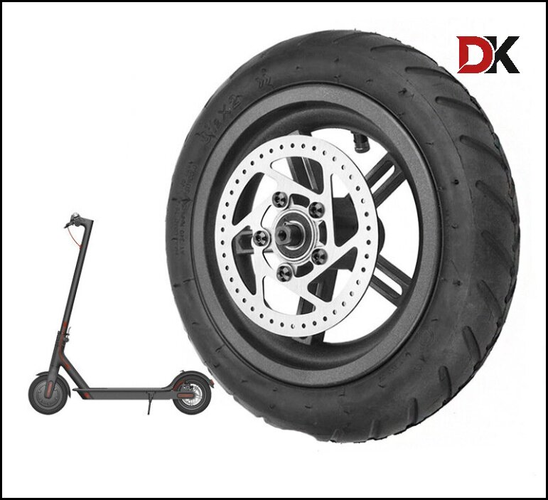 Колесо для электросамокатов, заднее, с тормозным диском, 8,5 дюймов, черное