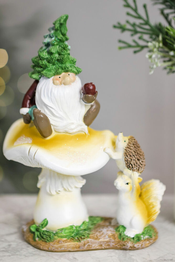 Декоративная фигурка гномик-лесовик, полистоун, 19 см, Kaemingk 520626