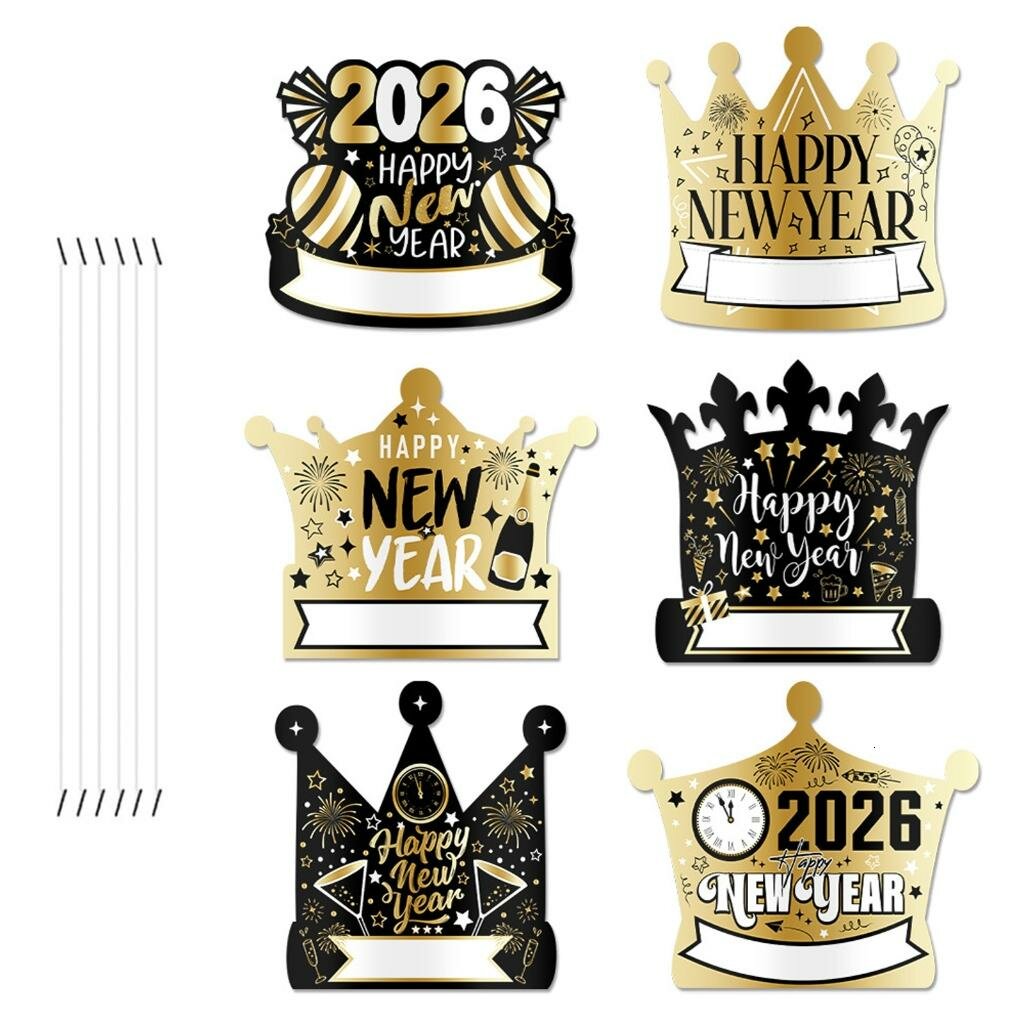 Новогодние праздничные шляпы (6 шт.)