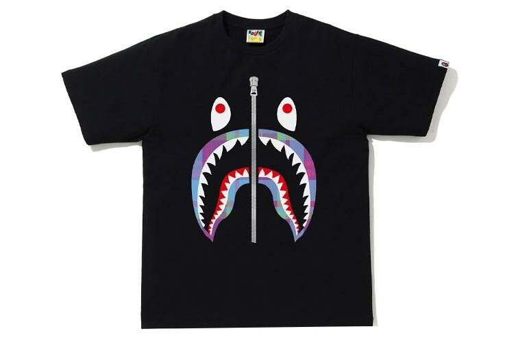 Футболка Bape Check Shark