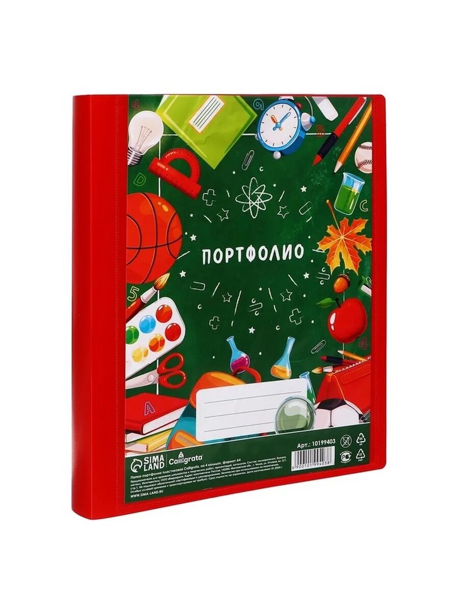 Пластиковая папка-портфолио для школьника