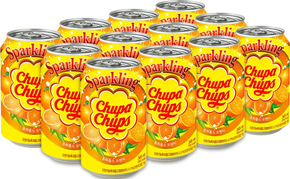 Chupa Chups Апельсин 0,345л./12шт. Chupa Chups Лимонад Южная Корея