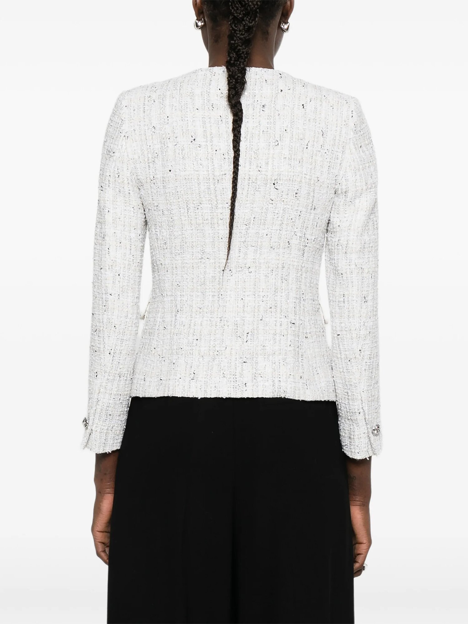 Куртка Tagliatore Button-up tweed jacket, размер 44, бежевый/белый — фото 1