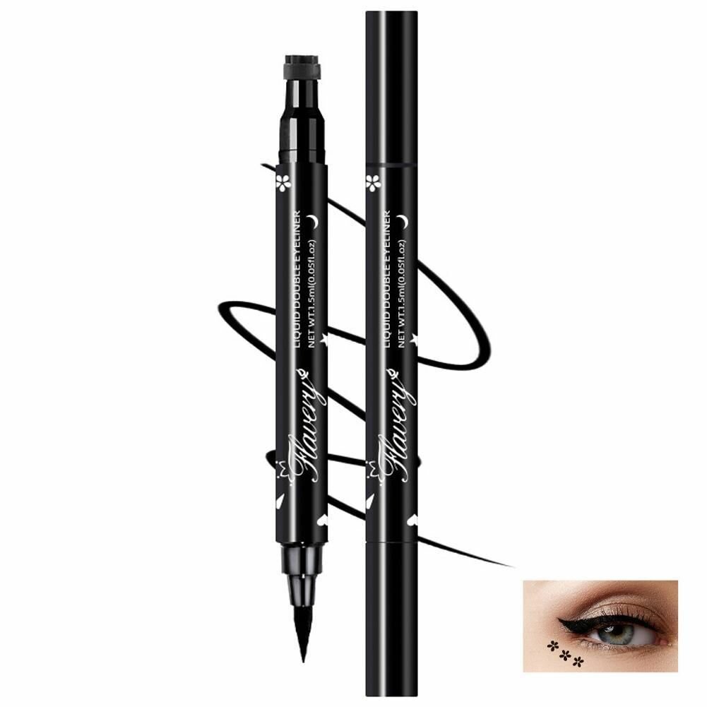 Подводка для глаз стрелок, Жидкая, фломастер, не растекается, водостойкий, мгновенное высыхание, тонкий, не щиплет, Черный