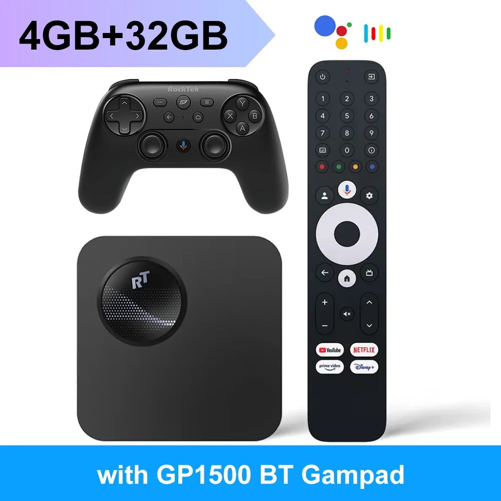 ROCKTEK GX1 Android TV Box 4ГБ/32ГБ с GP1500