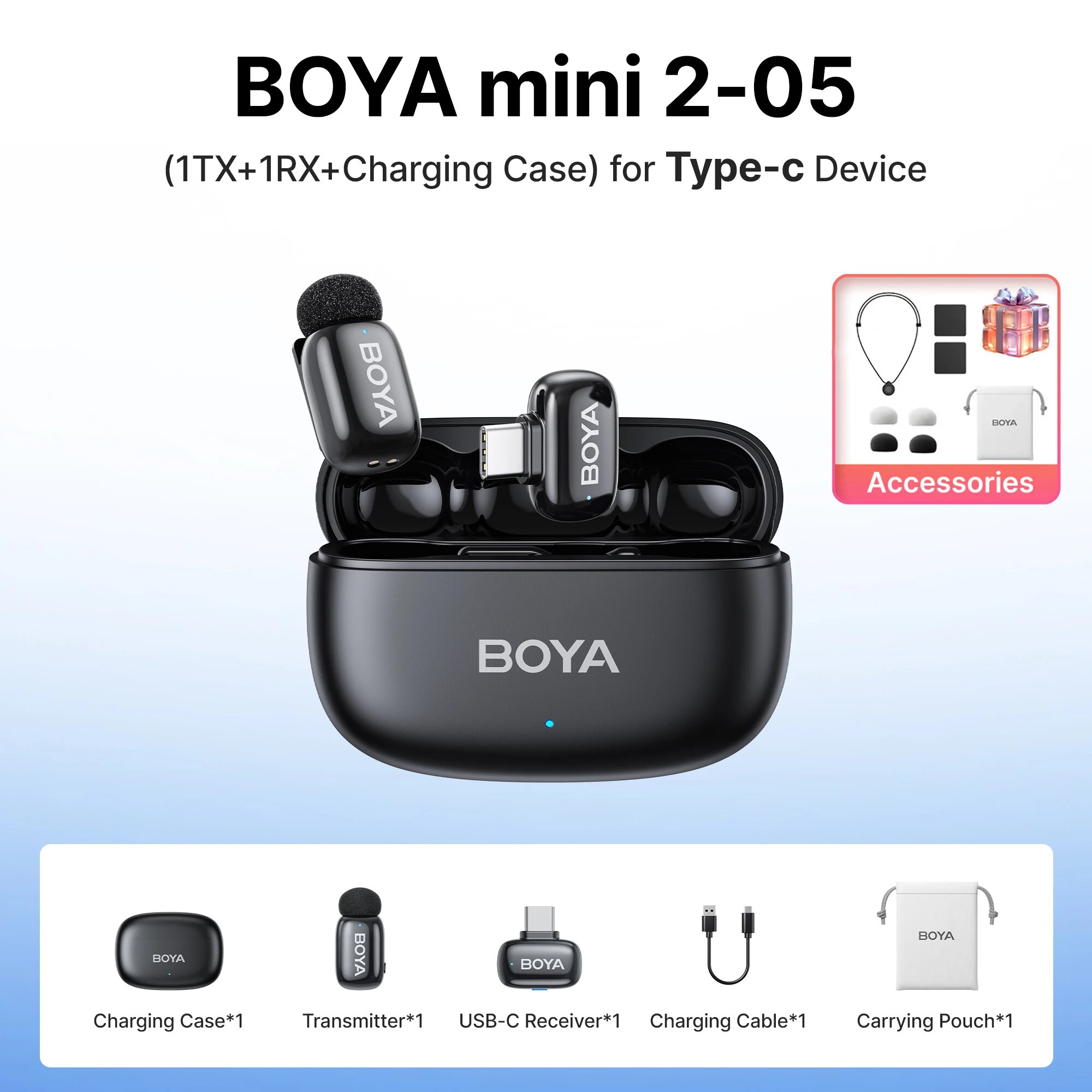 BOYA Mini 2-05 беспроводной микрофон (Gift)