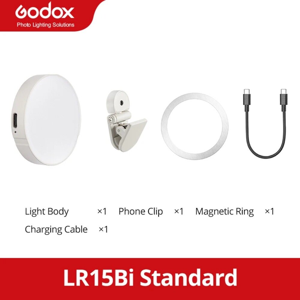 GODOX LR15BI Мини-кольцевой светильник LR15Bi, портативный светодиодный карманный фонарь