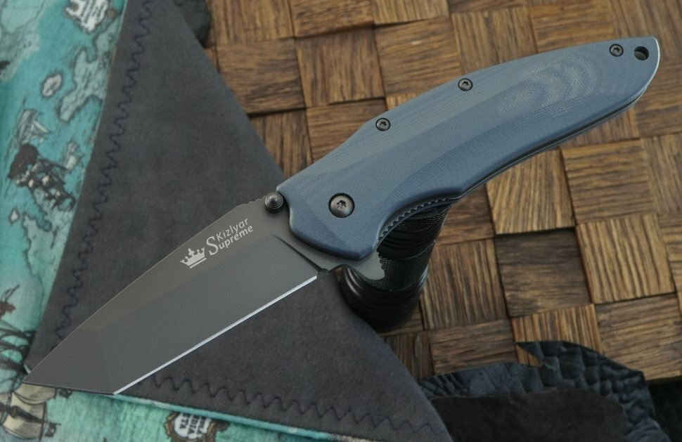 Нож складной Kizlyar Supreme Zorg (D2, G10, Gray Titanium)