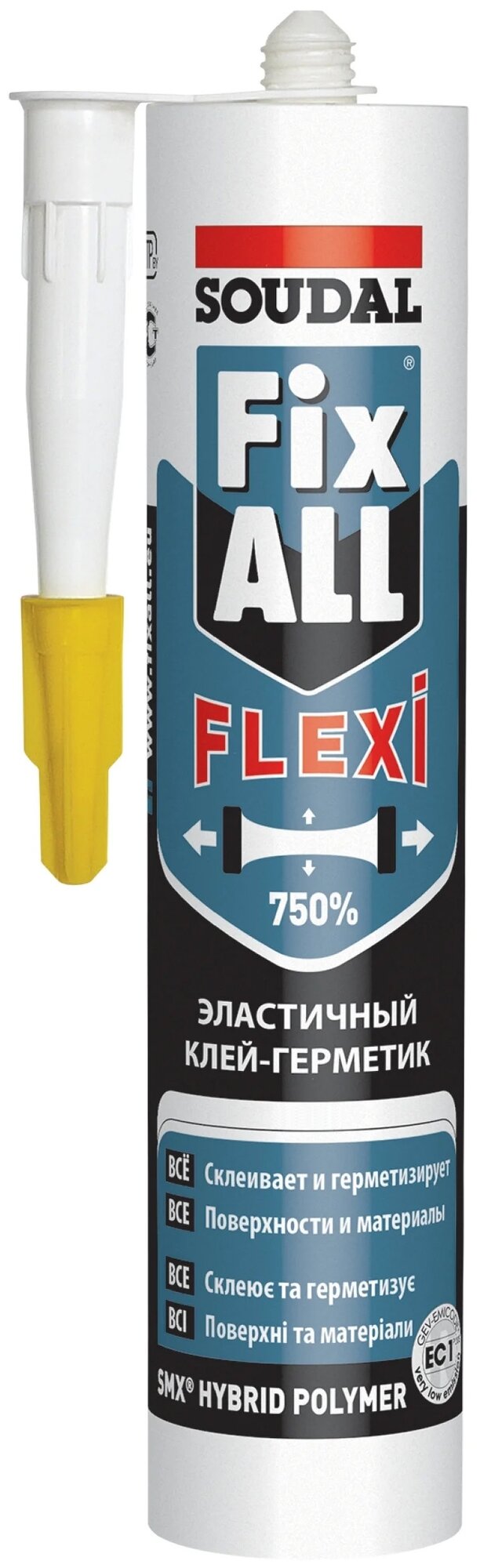 Клей-герметик Soudal эластичный Fix All. Flexi 290 мл белый (117383)